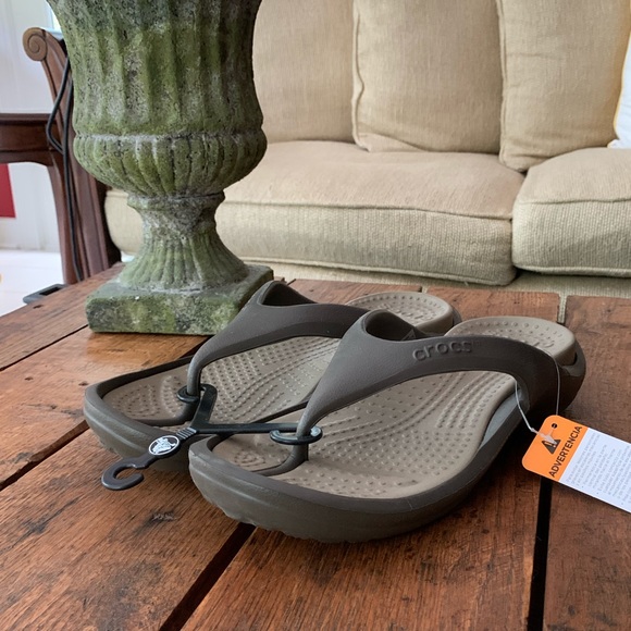 CROCS | Shoes | Crocs Athens Ii Flip Flops Unisex Tan Brown Nwt | Poshmark